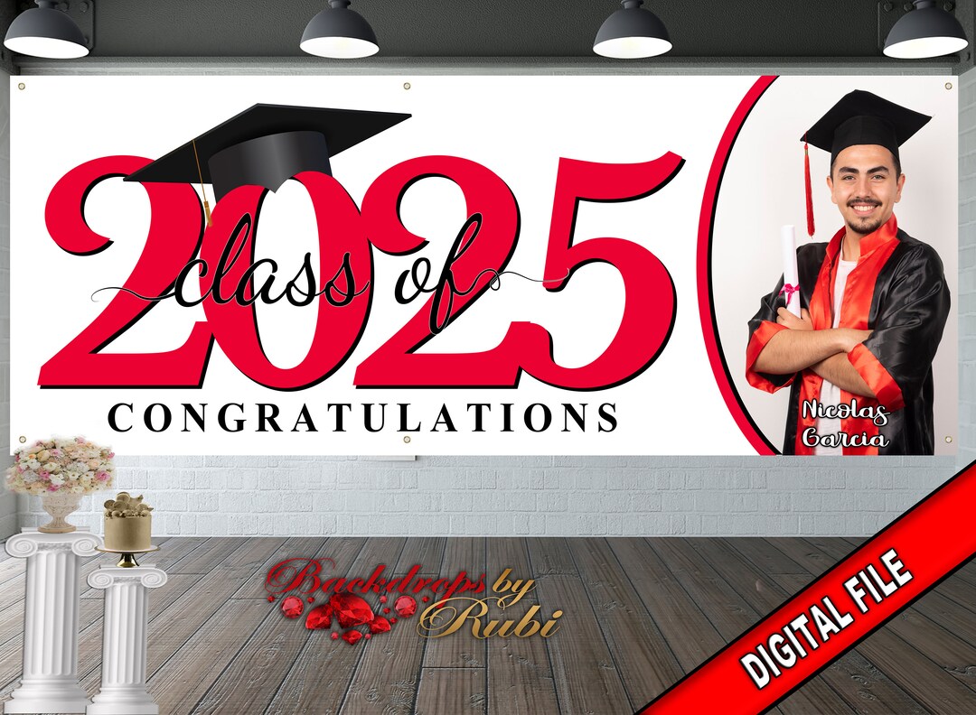 Graduation Banner, Graduation Garage Banner, Class of 2025 Banner ...