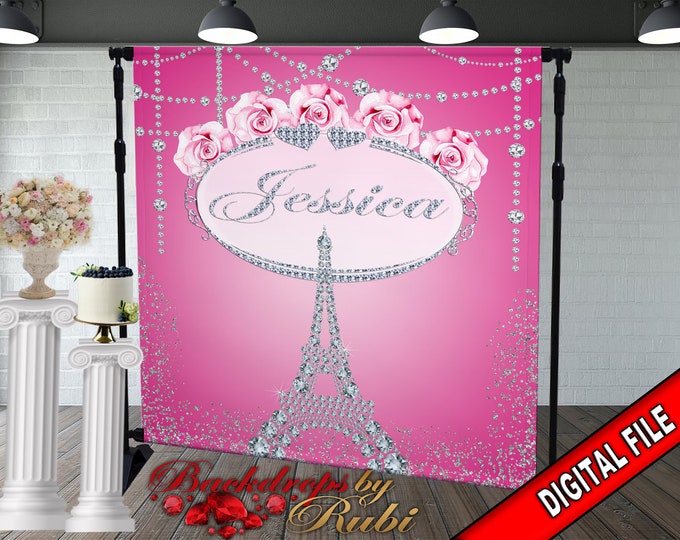 Paris Eiffel Tower Photo Backdrop, Party Photography Booth - Etsy Canada