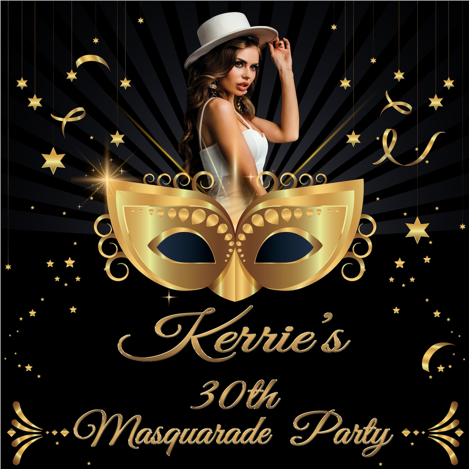 Masquerade Gold Backdrop Masquerade Step and Repeat Backdrop - Etsy