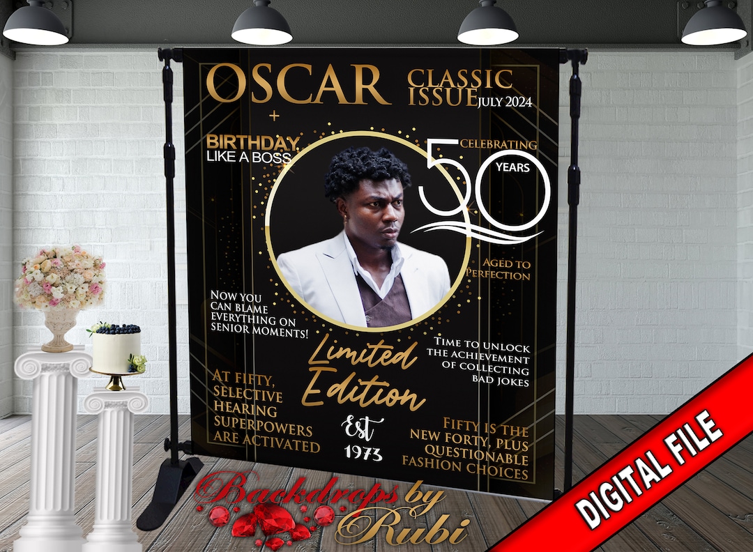 Magazine Cover Backdrop, Magazine Cover Birthday, Magazine Cover Banner ...