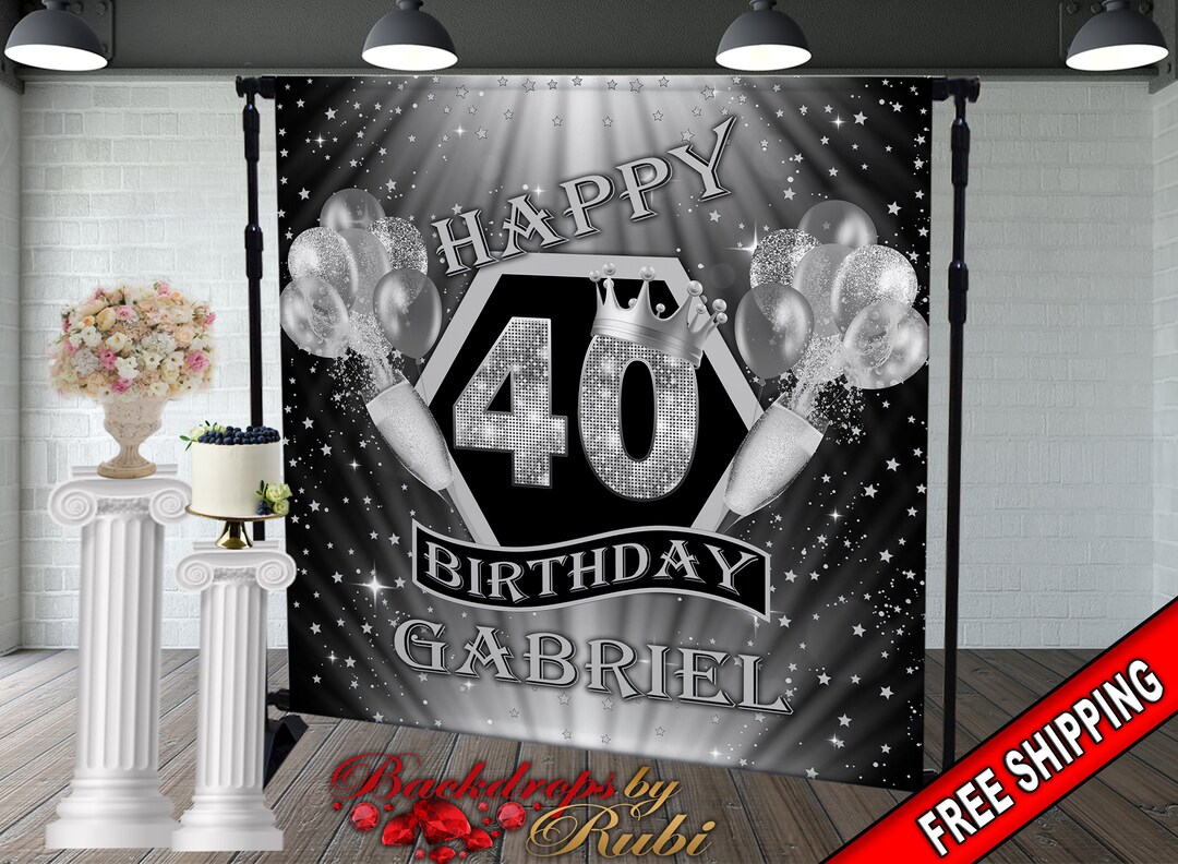 Birthday Backdrop, 50th Birthday Backdrop, Women's Backdrop, Birthday ...