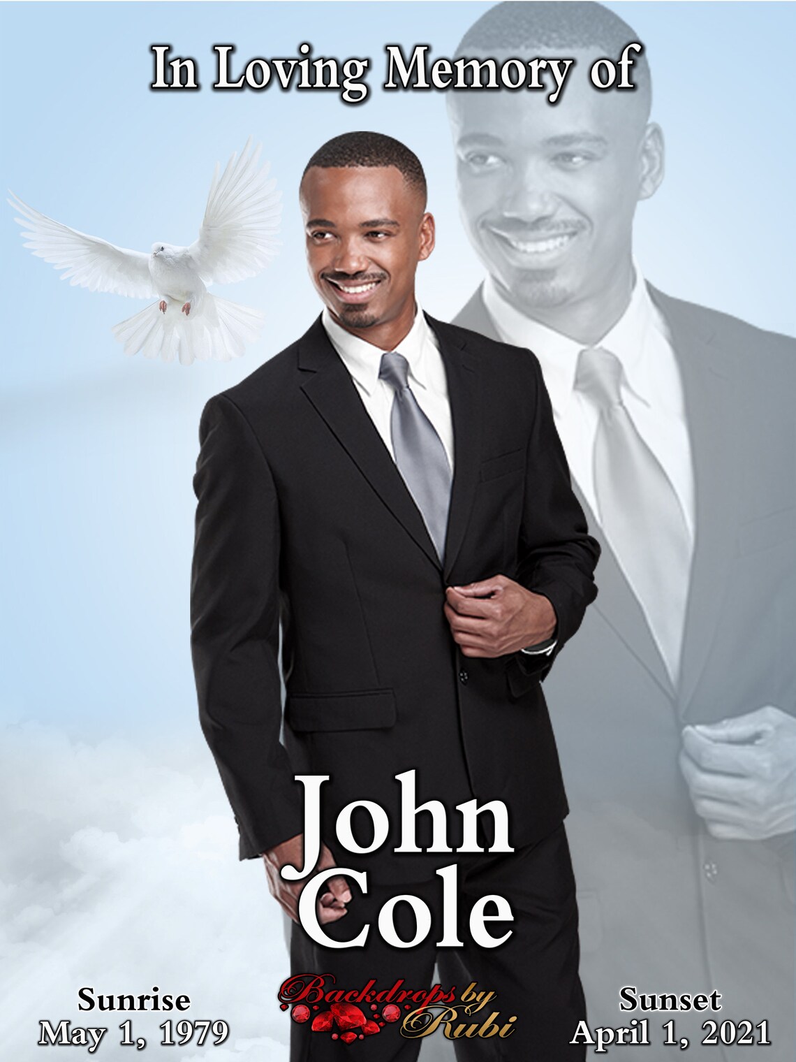 Memorial Backdrop Funeral Backdrop In Loving Memory | Etsy