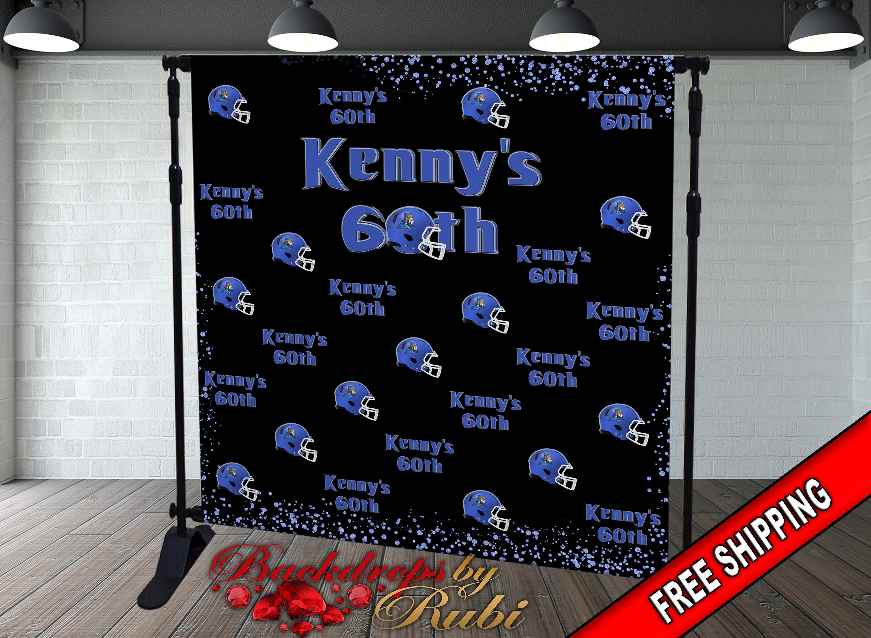 Birthday Backdrop, Football Birthday Backdrop, Football Step and Repeat ...