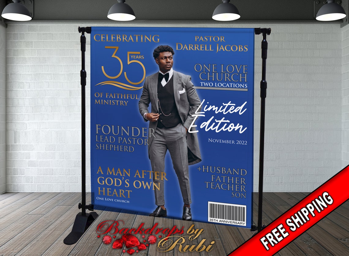 Magazine Cover Backdrop Magazine Cover Birthday Magazine - Etsy