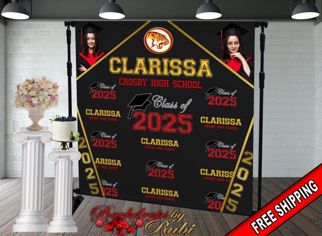Graduation Backdrop, Sweet 16, Graduation Photo Booth, Class of 2025 ...