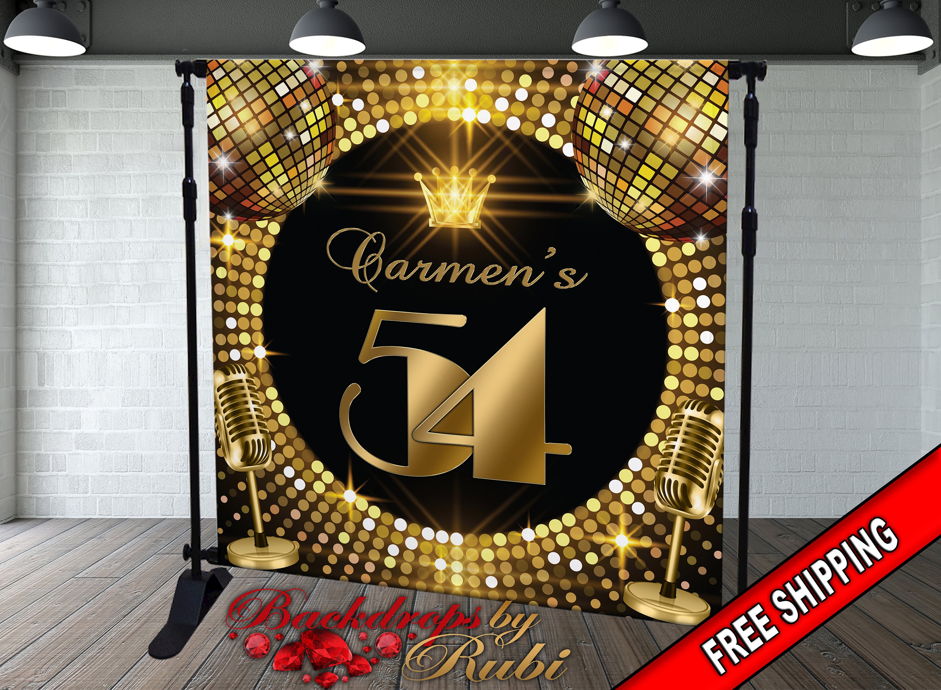Birthday Backdrop Studio 54 Backdrop Disco Backdrop Studio - Etsy