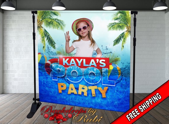 Pool Party Backdrop Summer Pool Party Banner Pool Party - Etsy
