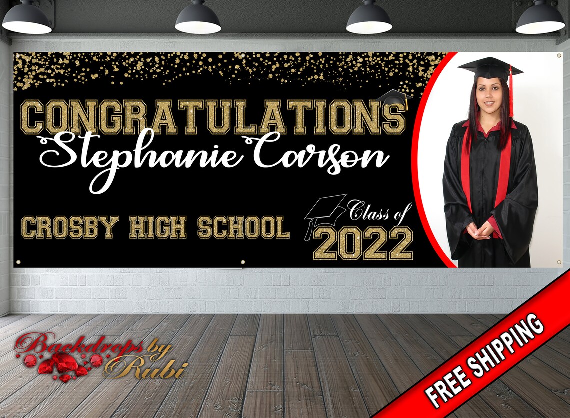 Graduation Banner Graduation Garage Banner Class of 2022 | Etsy