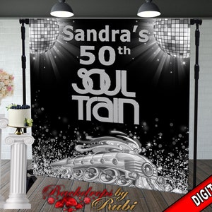 Soul Train Birthday Backdrop, Soul Train Silver Backdrop, Soul Train ...