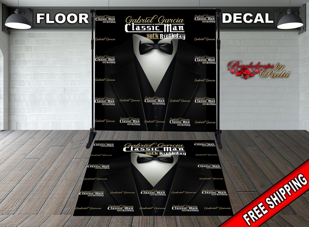 Classic Man Floor Decal, Classic Man Floor Sticker, Classic Man 50th ...