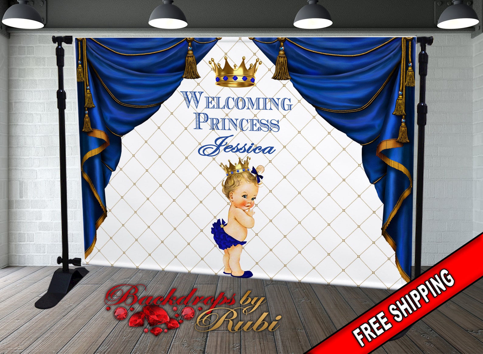 Royal Princess Theme Backdrop, Princess Backdrop, Royal Princess Baby ...