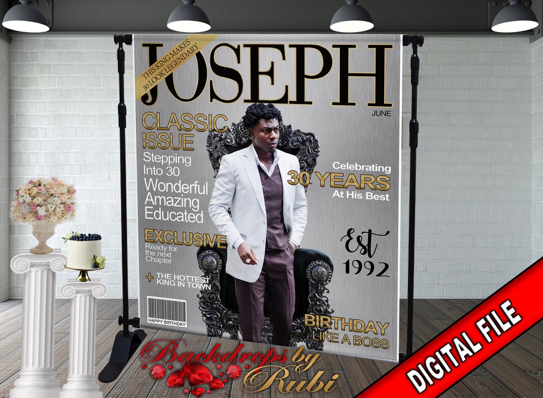Magazine Cover Backdrop, Magazine Cover Birthday, Magazine Cover Banner ...