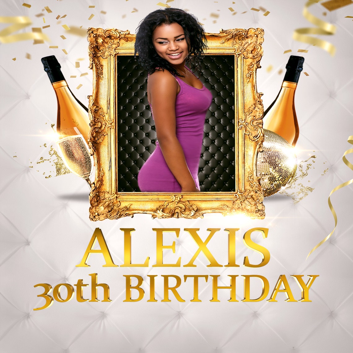 Birthday Backdrop Custom Photo Birthday Backdrop 21st - Etsy