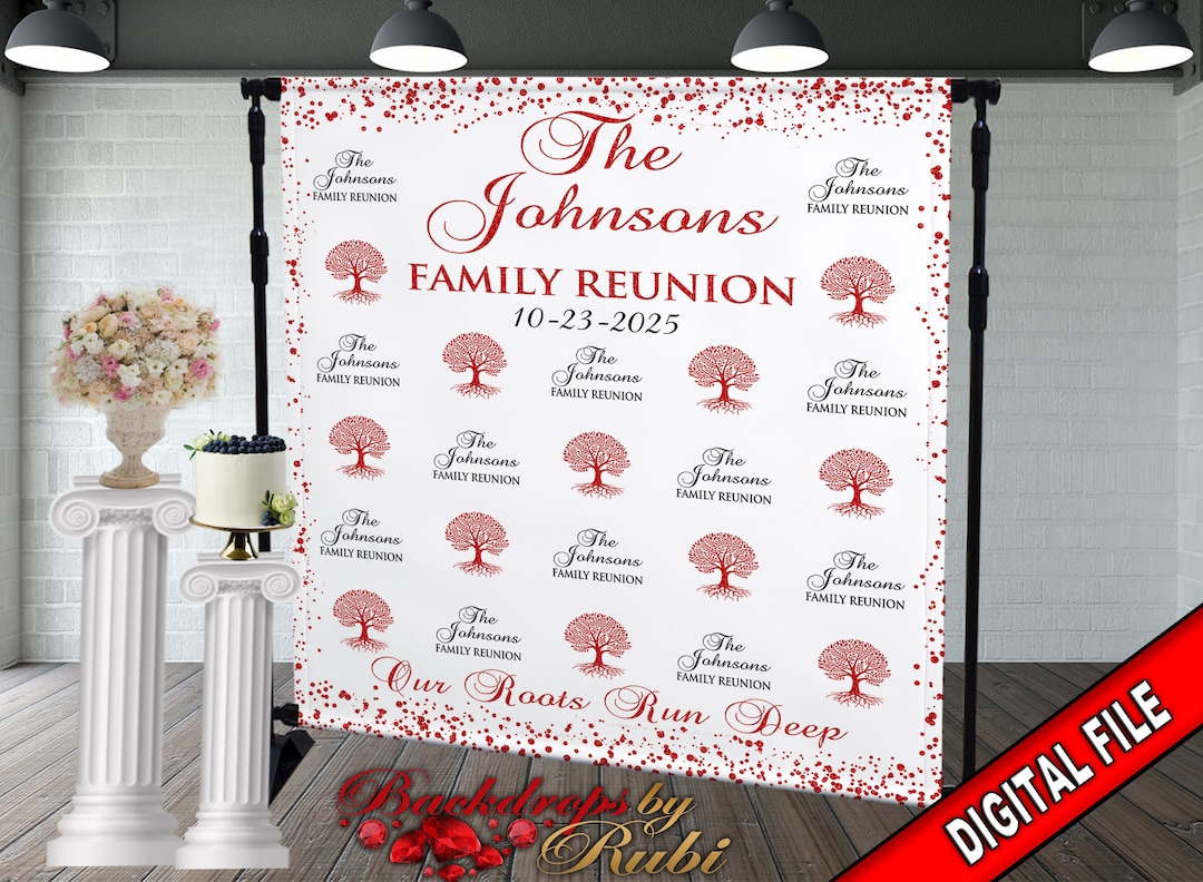 Family Reunion Backdrop, Family Reunion Step and Repeat, Family Reunion ...