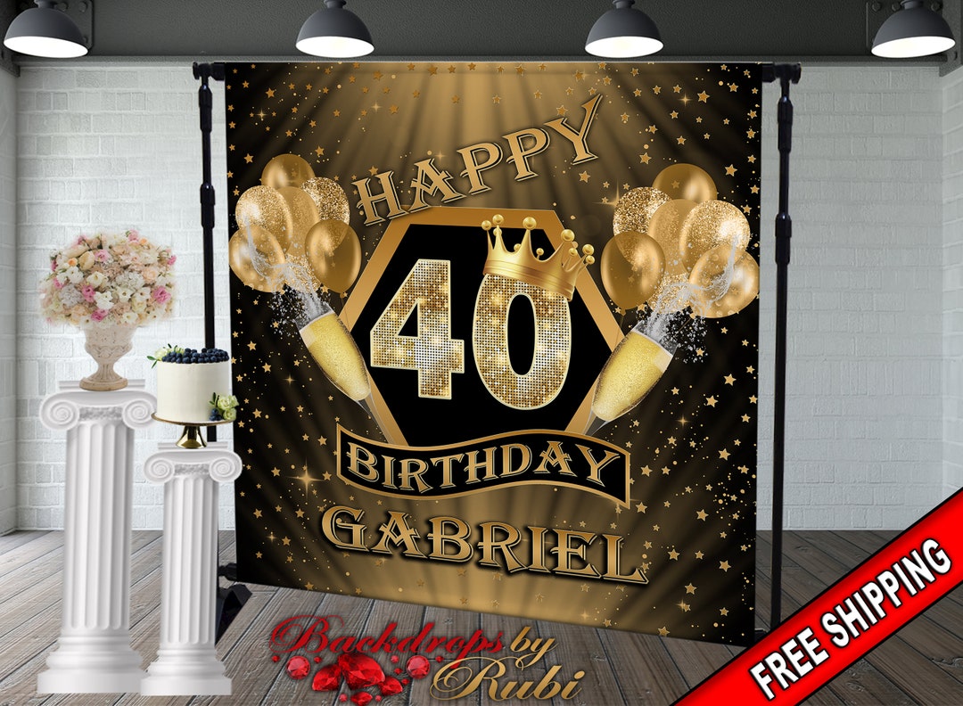 Birthday Backdrop, Men's Backdrop, Men's Birthday Backdrop, 30th ...