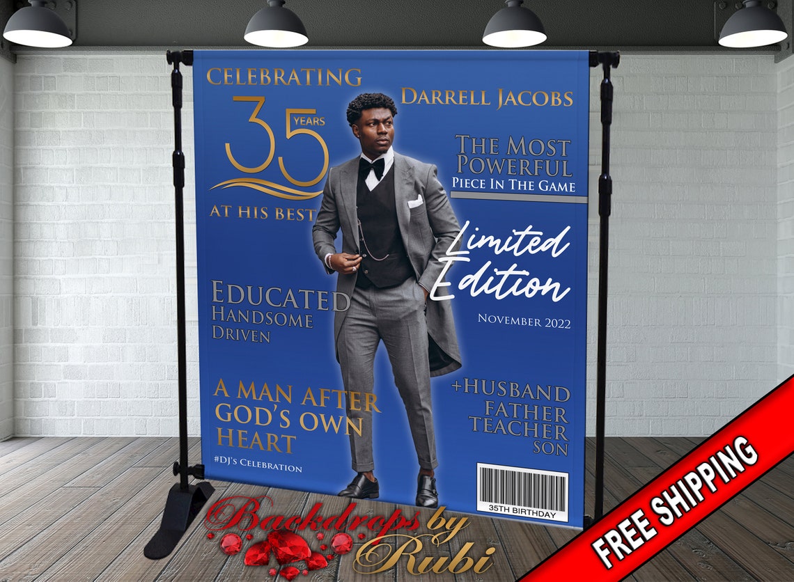 Magazine Cover Backdrop, Magazine Cover Birthday, Magazine Cover Banner ...