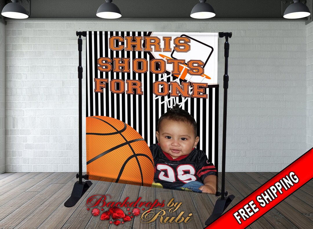 Basketball Backdrop, Basketball Banner, Basketball Birthday Backdrop ...