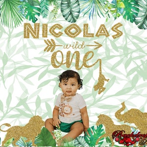 Wild One Backdrop, Wild One Photo Backdrop, Animal Backdrops, Wild One ...