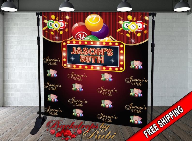 Bingo Backdrop Bingo Banner Lottery Game Backdrop Lottery - Etsy