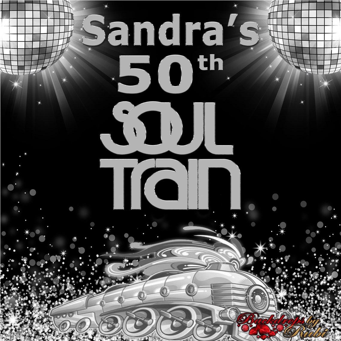 Soul Train Birthday Backdrop Soul Train Silver Backdrop Soul - Etsy