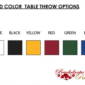 Custom Table Runner, Table Cover, Table Runner + Solid Color Throw Combo, Full Color Table ...