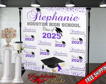 Graduation Backdrop, Sweet 16, Graduation Photo Booth, Class of 2025 ...