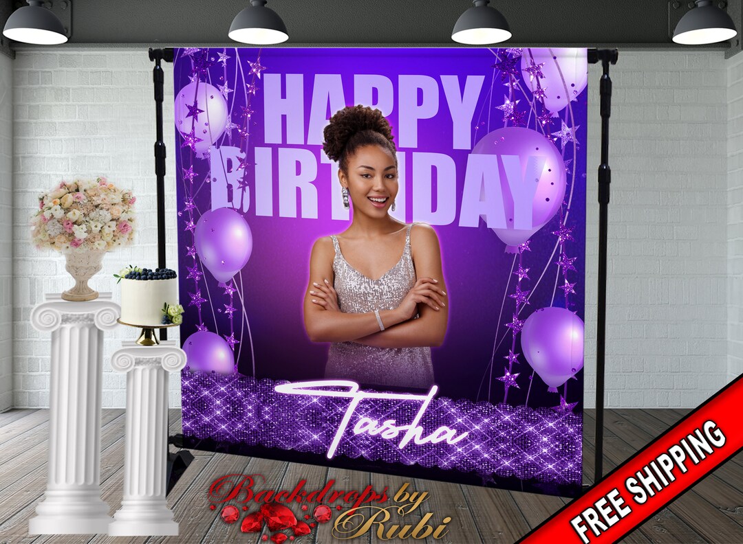 Birthday Backdrop, Women's Backdrop, Birthday Party Background ...