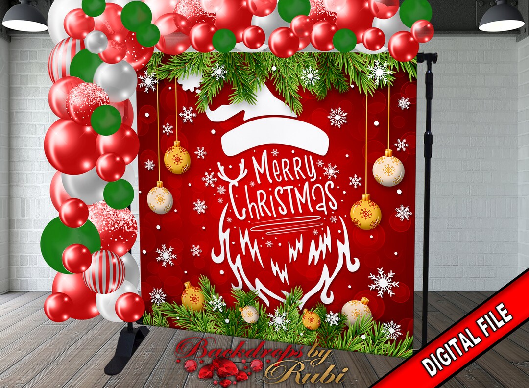 Christmas Backdrop, Christmas Banner, Christmas Photo Booth, Holiday ...