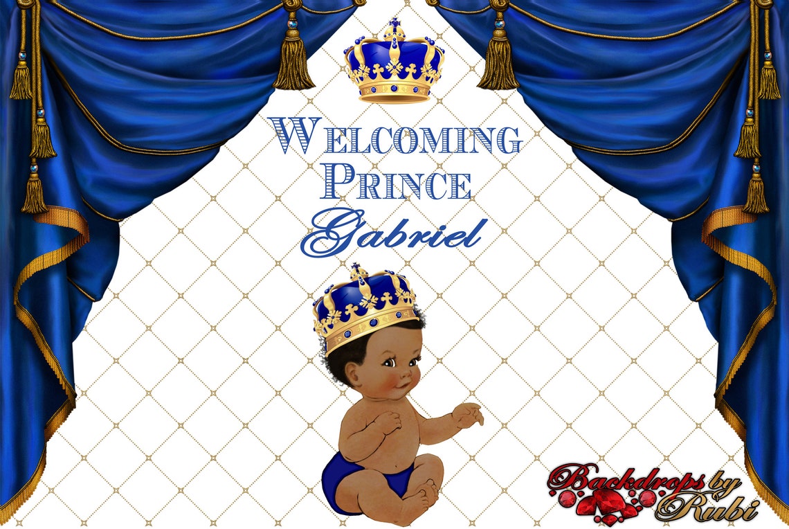 Royal Prince Theme Backdrop Blue Crown Prince Backdrop Royal | Etsy