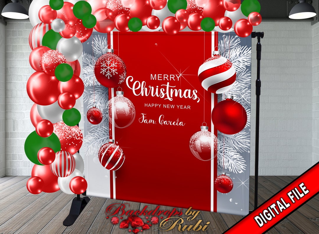 Christmas Backdrop, Christmas Banner, Christmas Photo Booth, Holiday ...