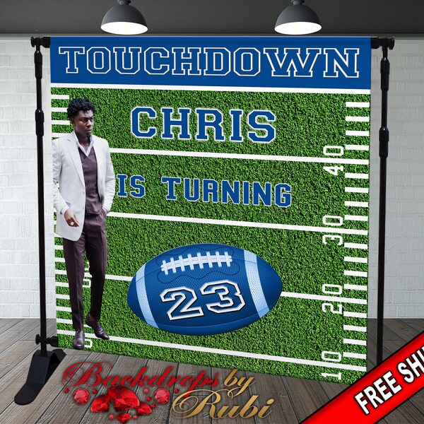 Graduation Football Backdrop - Etsy