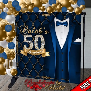 Classic Man Birthday Backdrop Classic Man Step and Repeat - Etsy