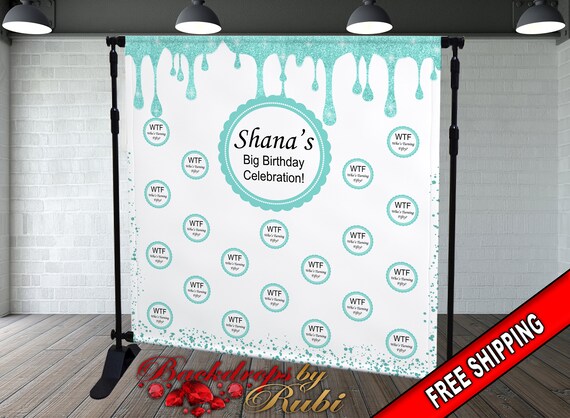 Step and Repeat Birthday Backdrop Birthday Backdrop WTF - Etsy