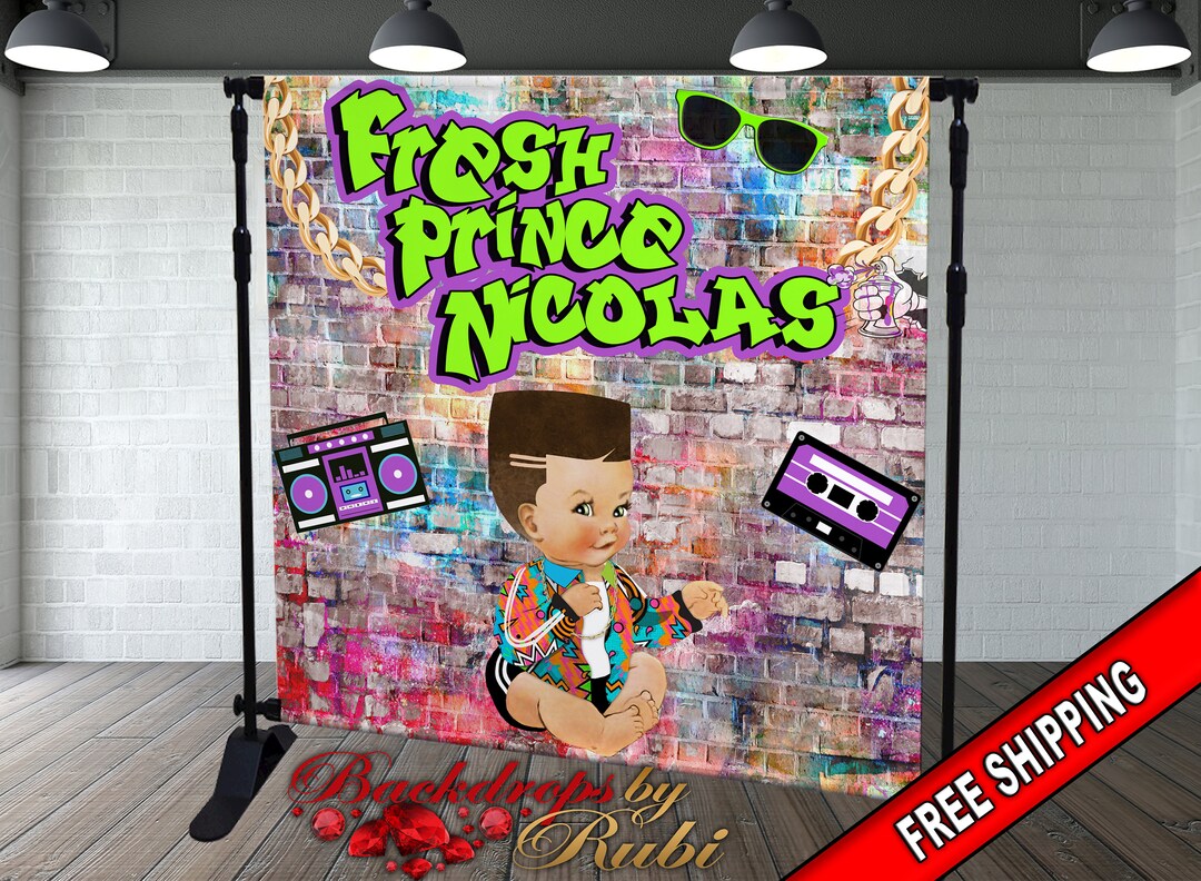Fresh Prince Baby Shower Backdrop, Fresh Prince Birthday Backdrop ...