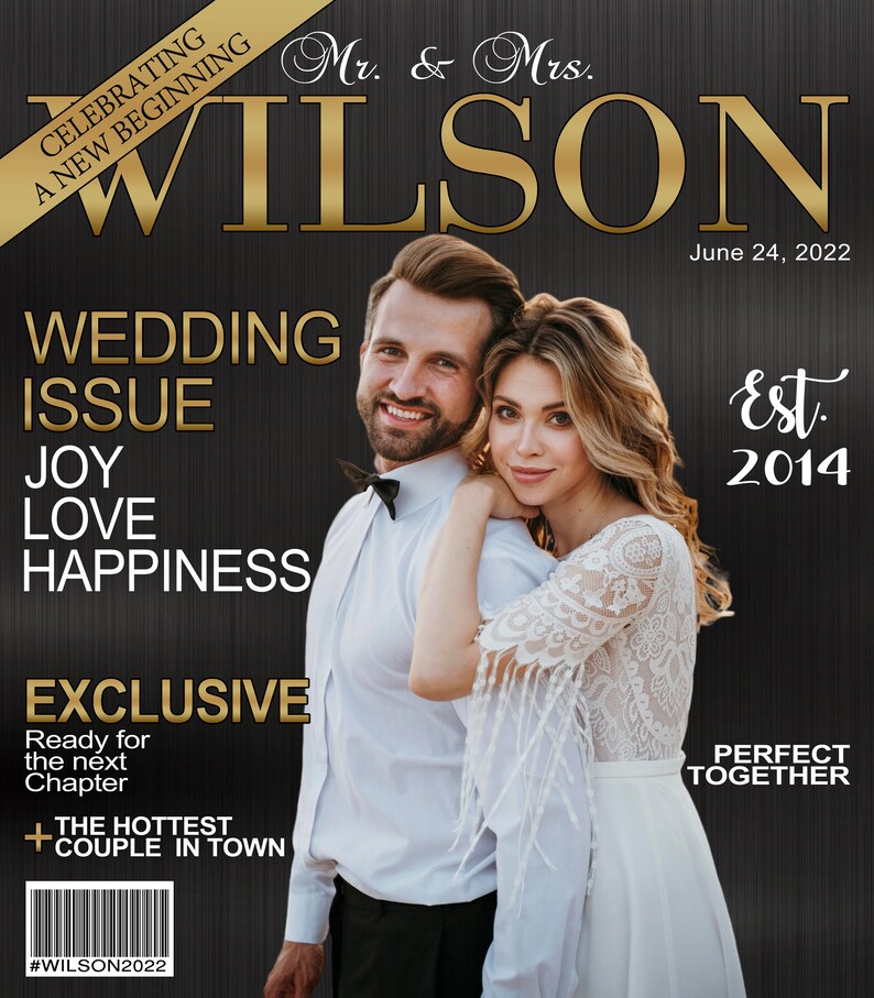 Magazine Cover Backdrop, Wedding Magazine Cover , Magazine Cover Banner ...