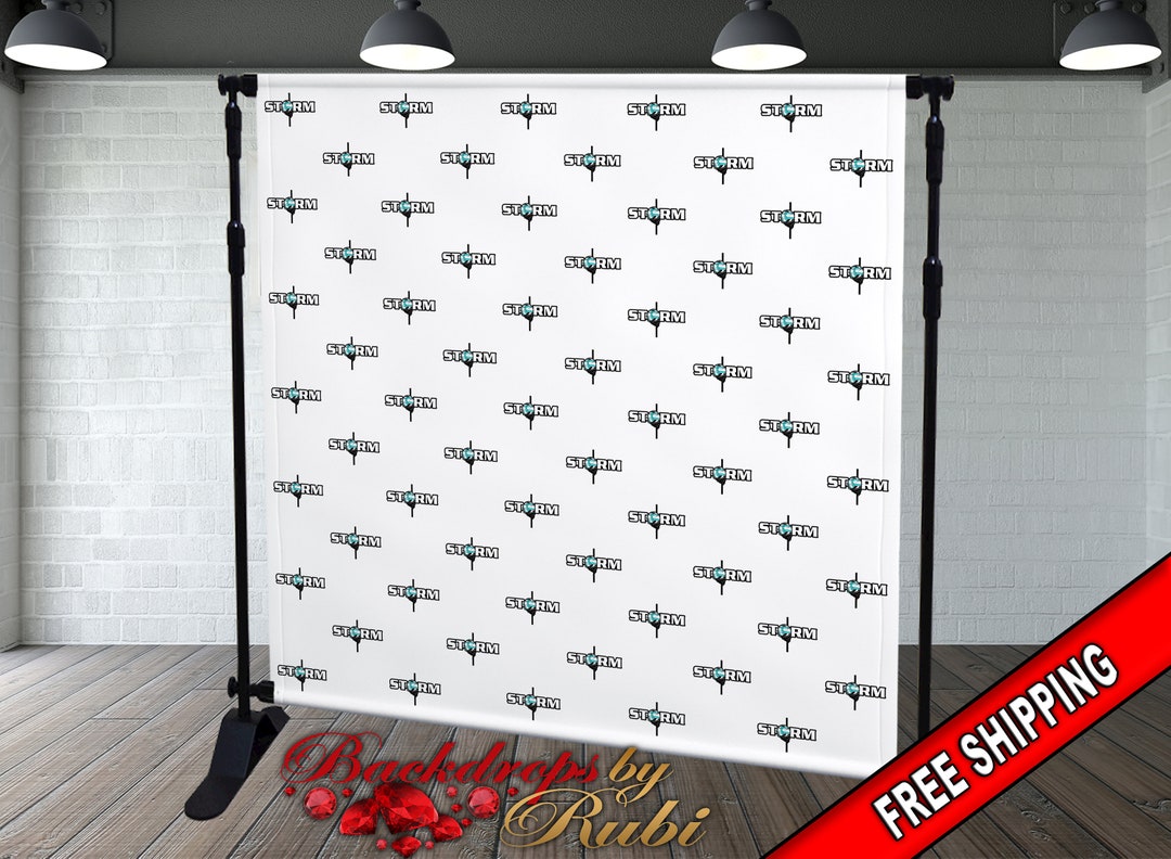 Logo Step and Repeat Business Event Backdrop, Custom Logo Backdrop ...