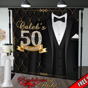 Classic Man Birthday Backdrop, Classic Man Step and Repeat Backdrop ...