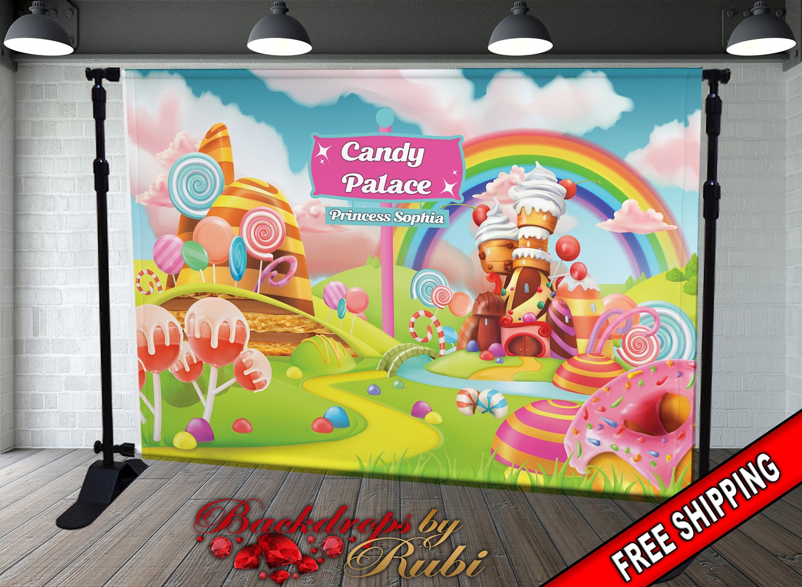Candy Land Backdrop Candy Land Banner Candy Party Backdrop - Etsy