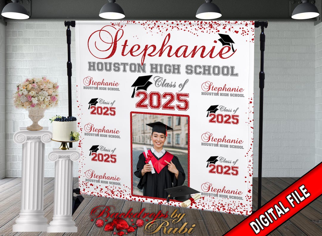 Graduation Backdrop, Sweet 16, Graduation Photo Booth, Class of 2025 ...