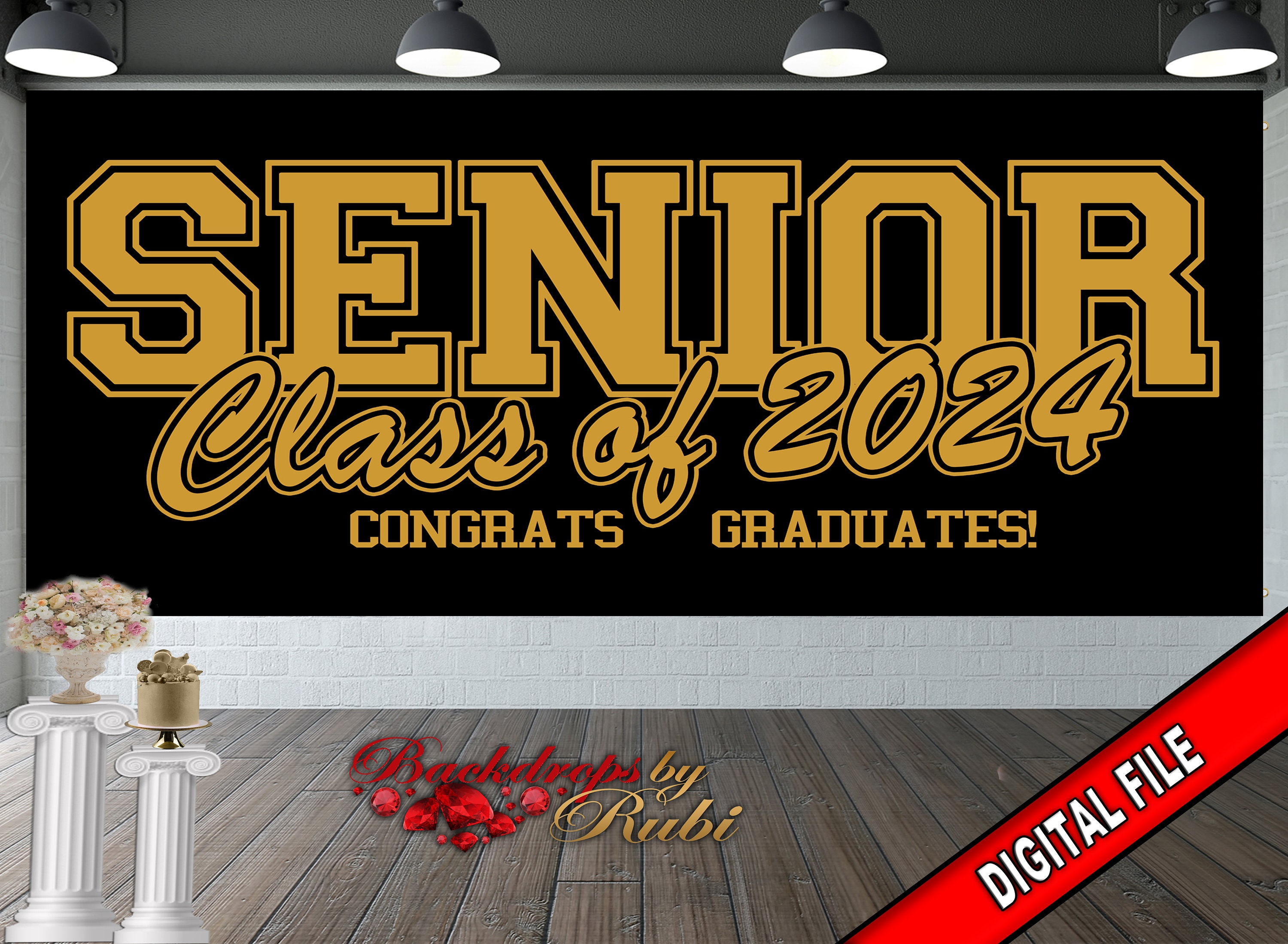 Graduation Banner, Graduation Garage Banner, Class of 2024 Banner ...