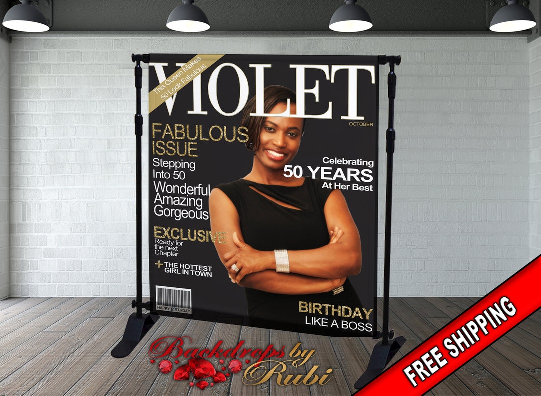Magazine Cover Backdrop, Magazine Cover Birthday, Magazine Cover Banner ...