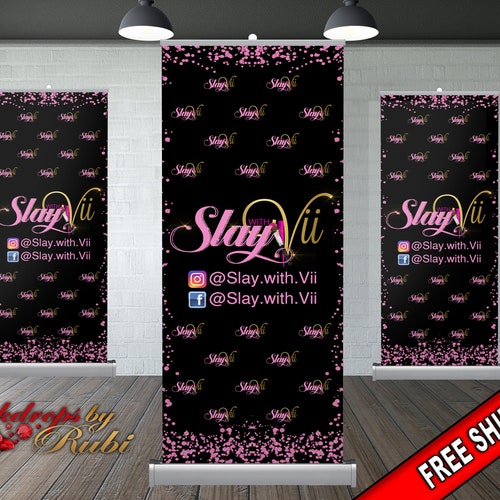 Retractable Logo Banner Logo Step and Repeat Business Event - Etsy