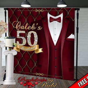 Classic Man Birthday Backdrop, Classic Man Step and Repeat Backdrop ...