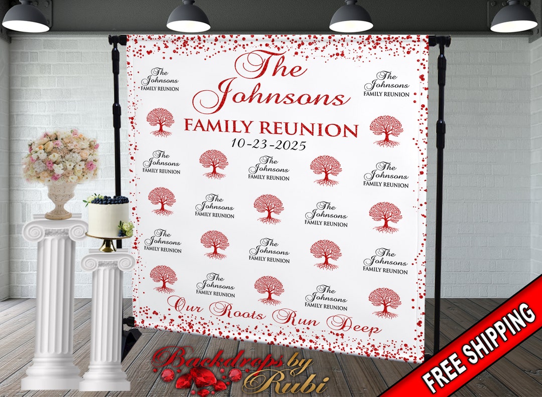Family Reunion Backdrop, Family Reunion Step and Repeat, Family Reunion ...