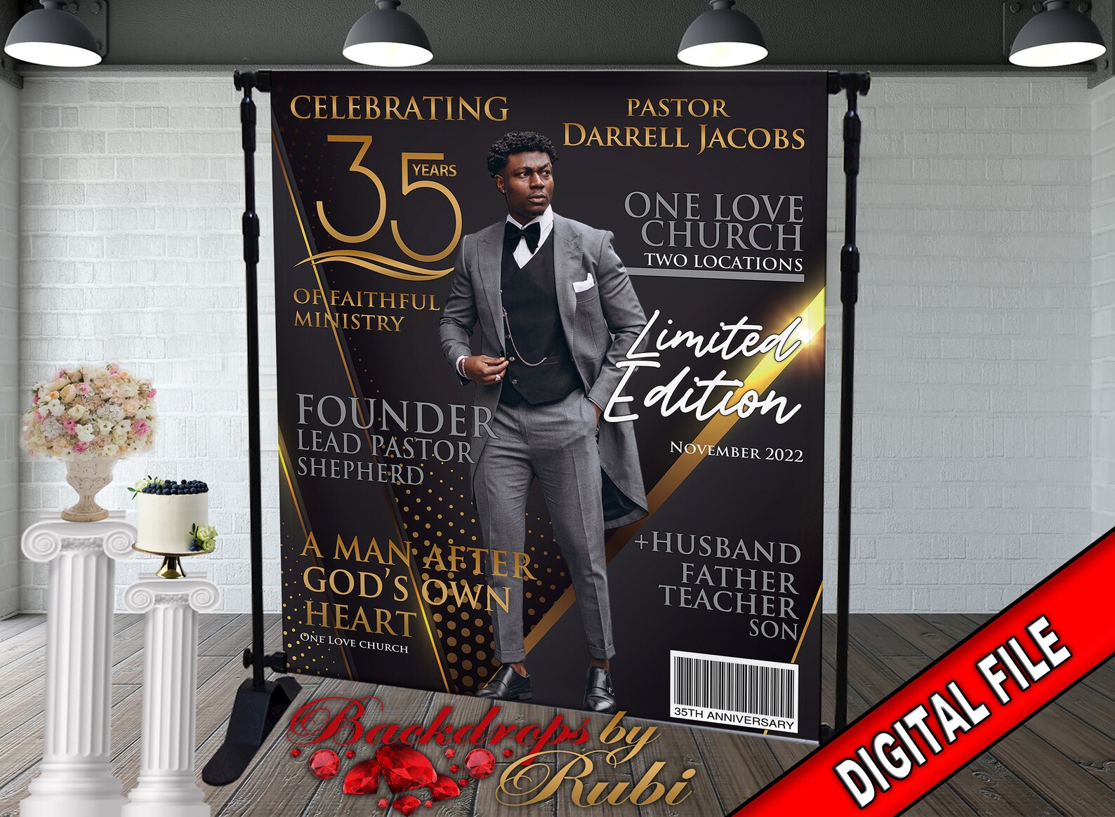 Magazine Cover Backdrop, Magazine Cover Birthday, Magazine Cover Banner ...