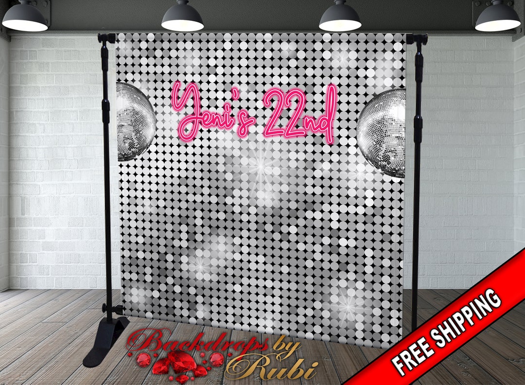 Birthday Backdrop, Studio 54 Backdrop, Disco Backdrop, Shimmer Backdrop ...