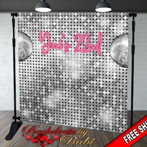 Birthday Backdrop, Studio 54 Backdrop, Disco Backdrop, Shimmer Backdrop ...