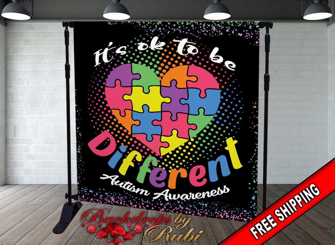 Autism Awareness Backdrop,autism Awareness Banner, Its Ok to Be ...