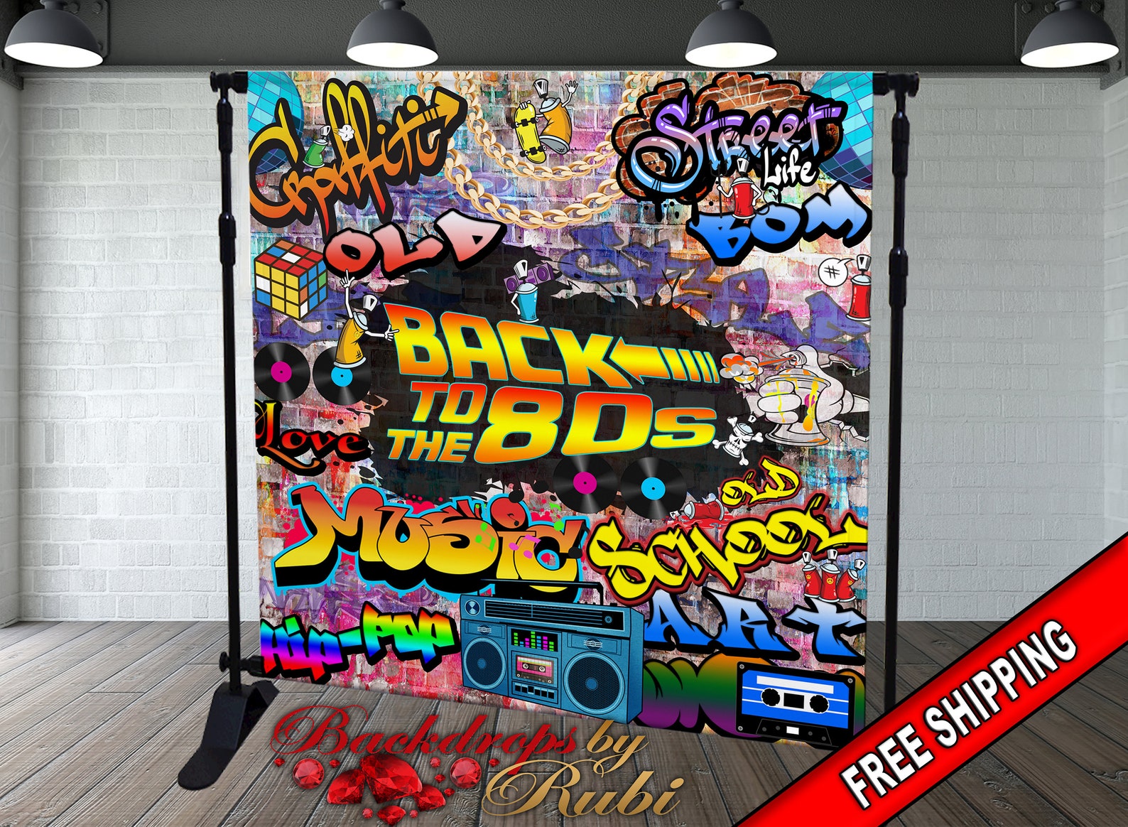 Graffiti Backdrop Graffiti Banner Back to the 90's - Etsy