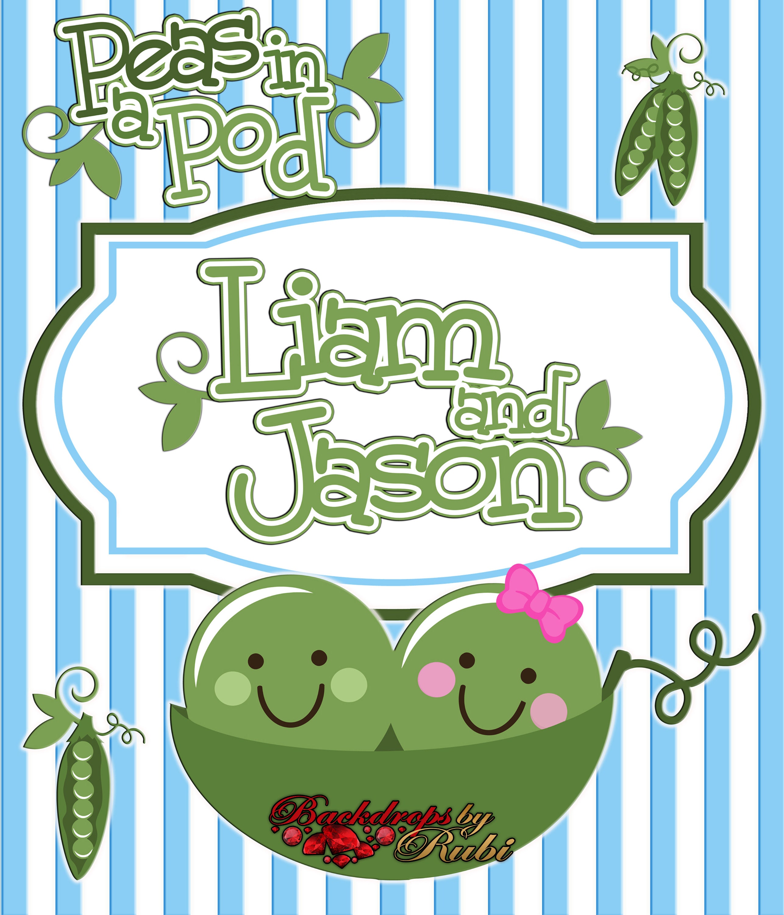 Two Peas in a Pod Backdrop Two Peas in a Pod Banner Sweet - Etsy